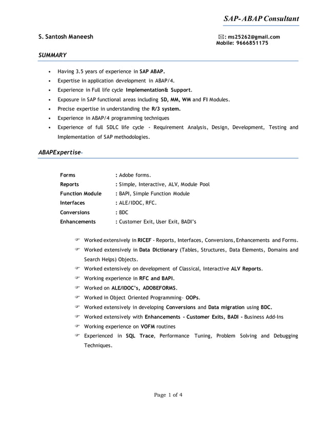 Santosh Resume | PDF