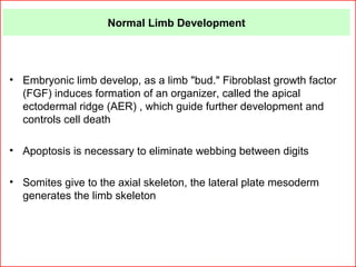 GENETIC ANALYSIS OF CONGENITAL LIMB MALFORMATIONS by Santosh yadav ppt ...
