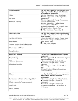 Santrock ess 3e_im_ch09 | DOC