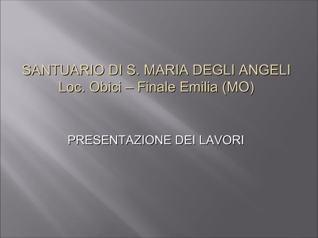 Santuario degli Obici | PPT