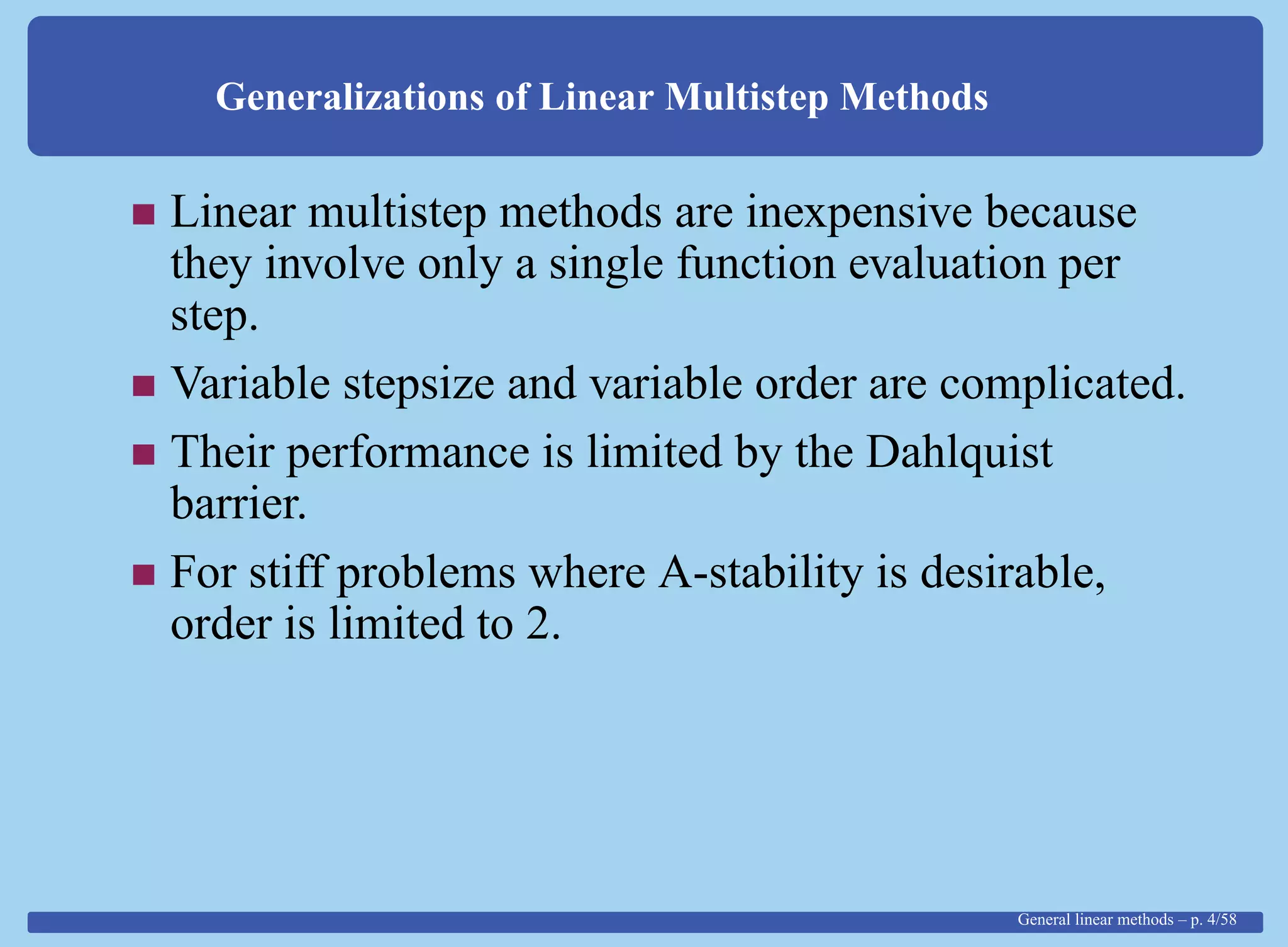 General linear methods | PDF