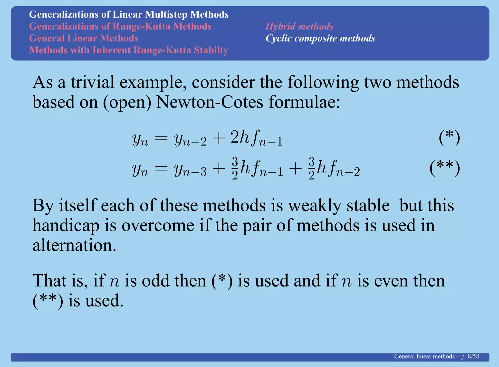 General linear methods | PDF