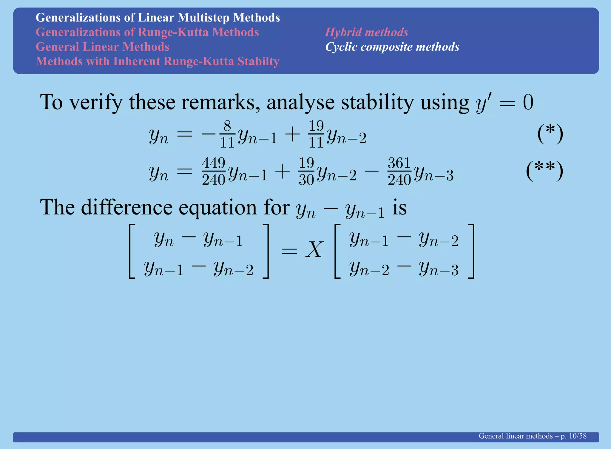 General linear methods | PDF