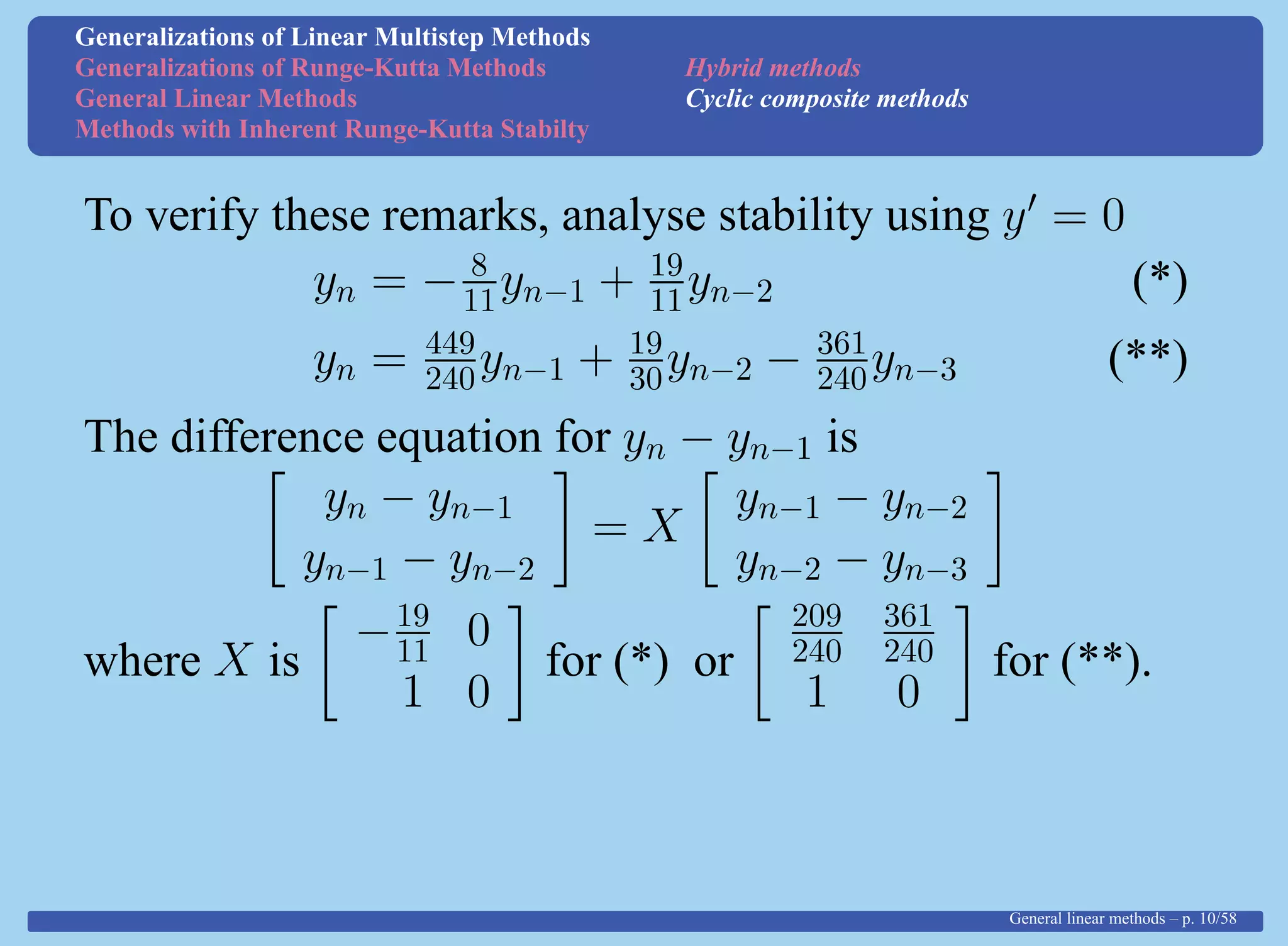 General linear methods | PDF