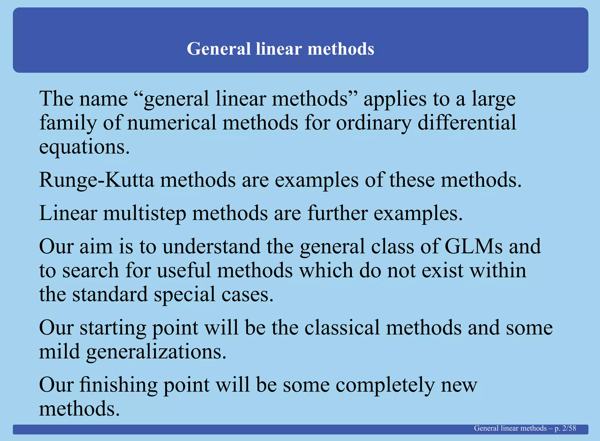 General linear methods | PPT
