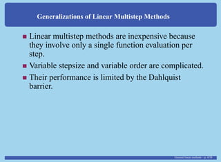 General linear methods | PDF