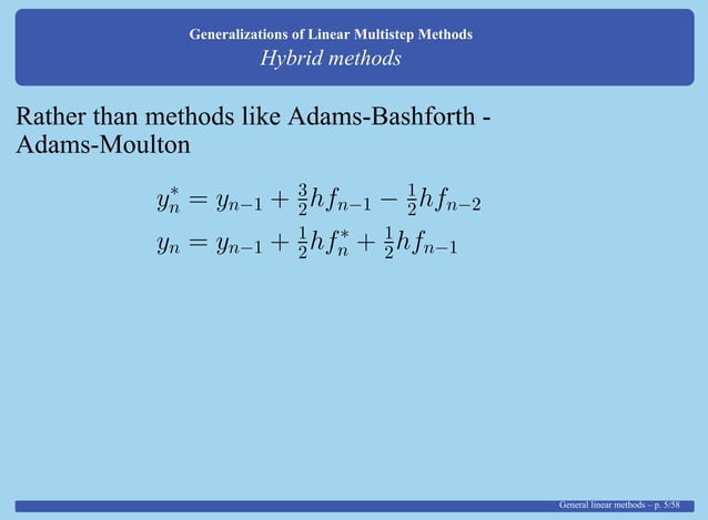 General linear methods | PPT