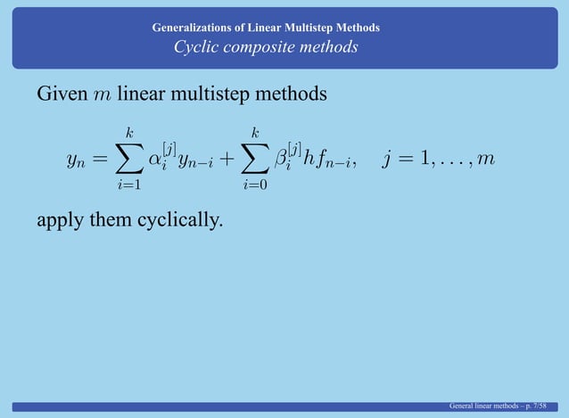 General linear methods | PPT