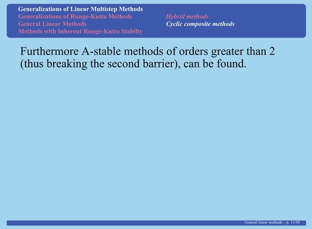 General linear methods | PPT
