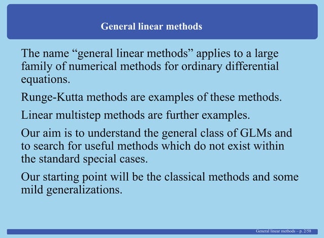 General linear methods | PPT
