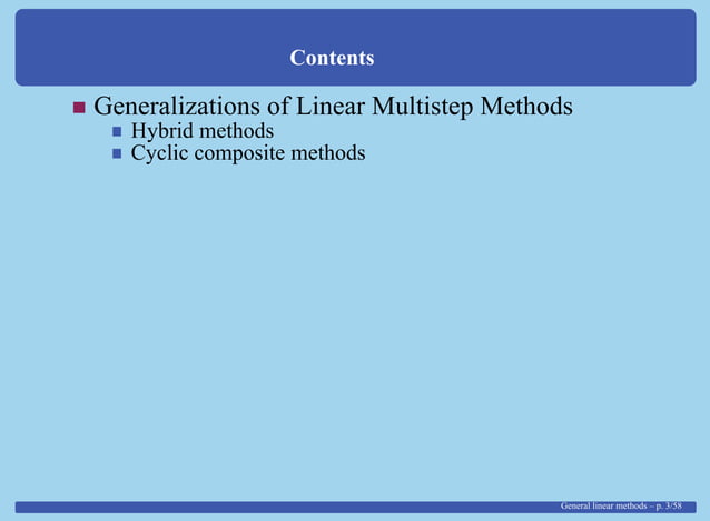 General linear methods | PPT
