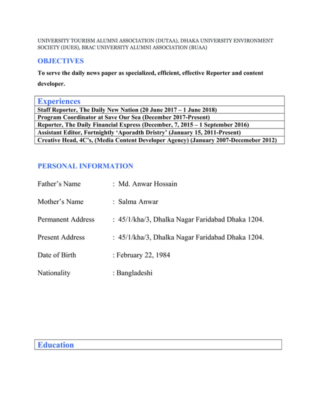 Sanwar cv 16.9.17 | Content Production | Hobbies & Interests