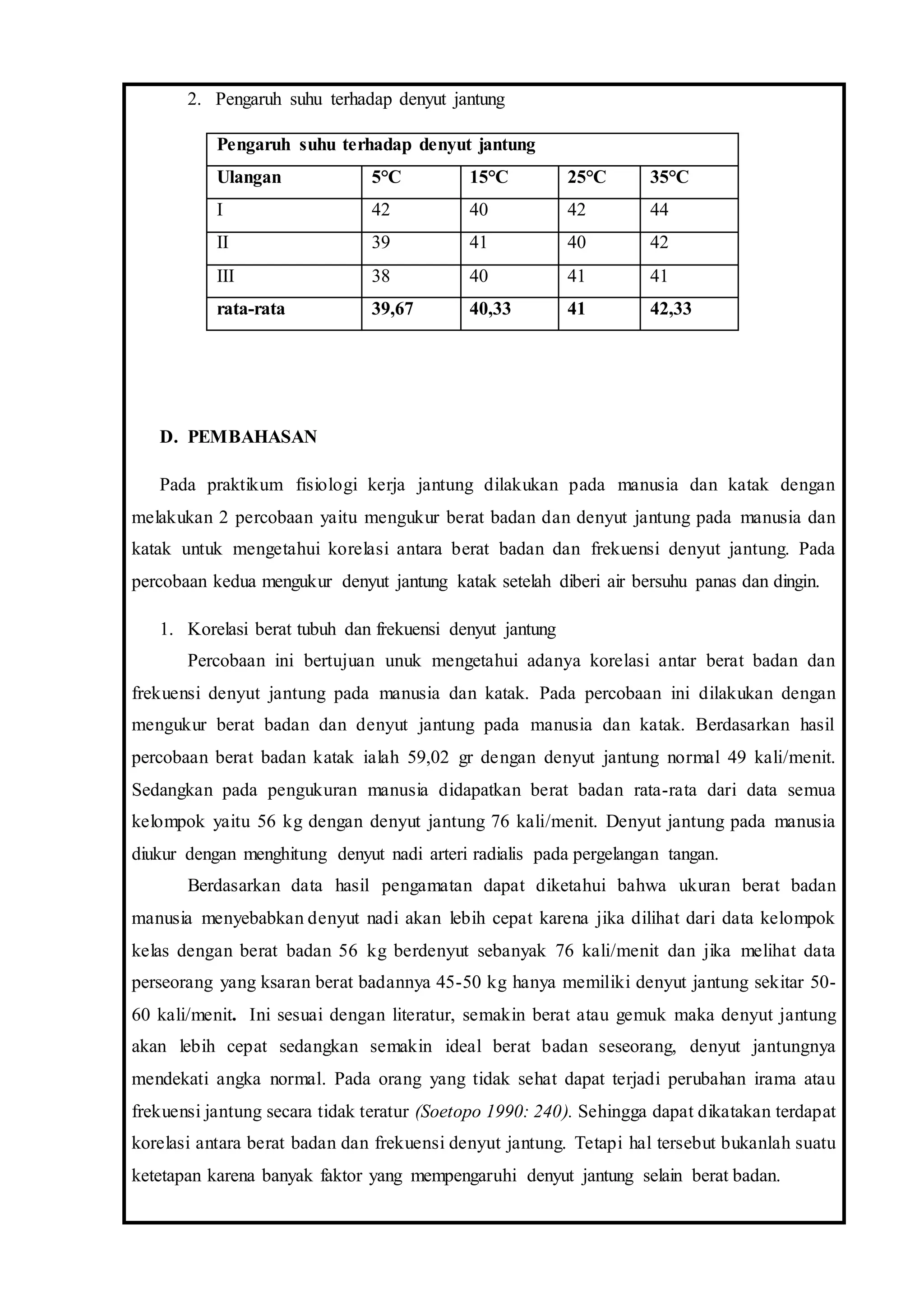 Fisiologi Hewan Kerja jantung | PDF