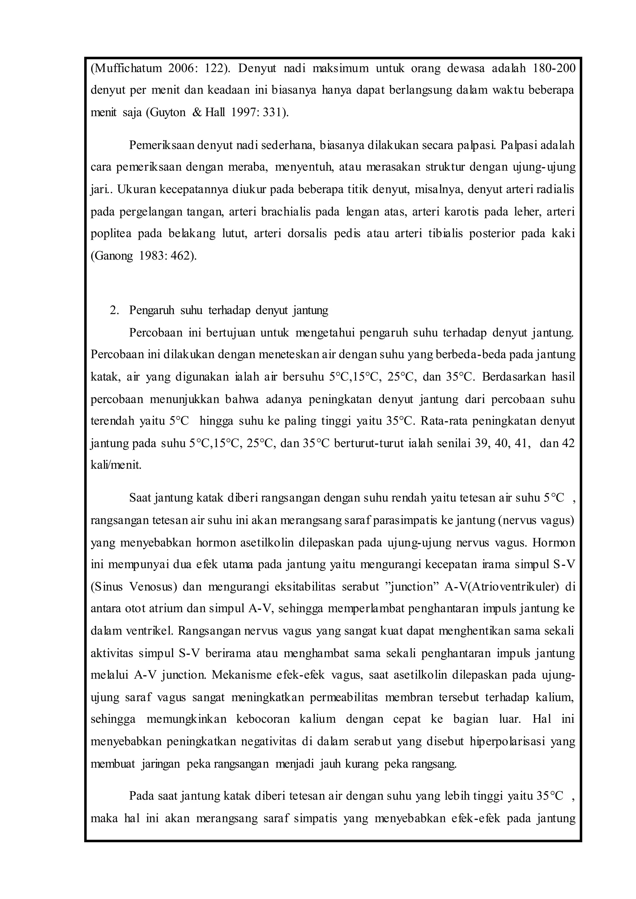 Fisiologi Hewan Kerja jantung | PDF