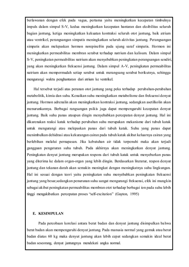 Fisiologi Hewan Kerja jantung | PDF