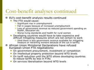 Impacts of North-South Free Trade Agreements | PPT