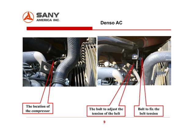 SANY AC TRAINING Testing and adjust Denso AC | PPT