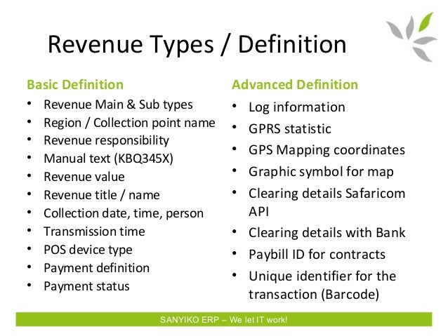 Sanyiko ERP Revenue Collection System