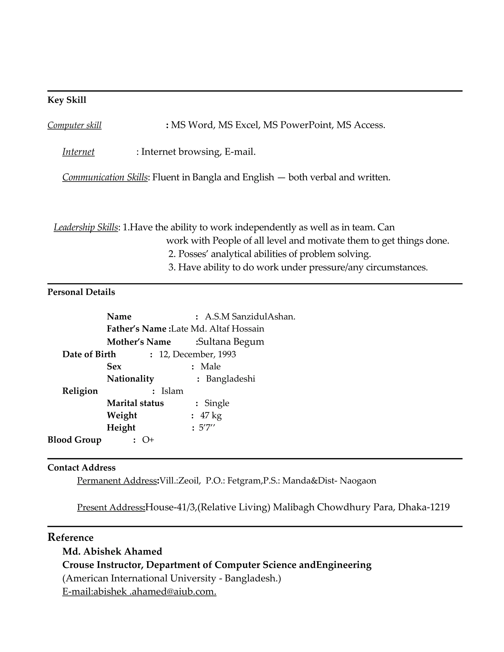 C.V | DOCX | Technology & Computing