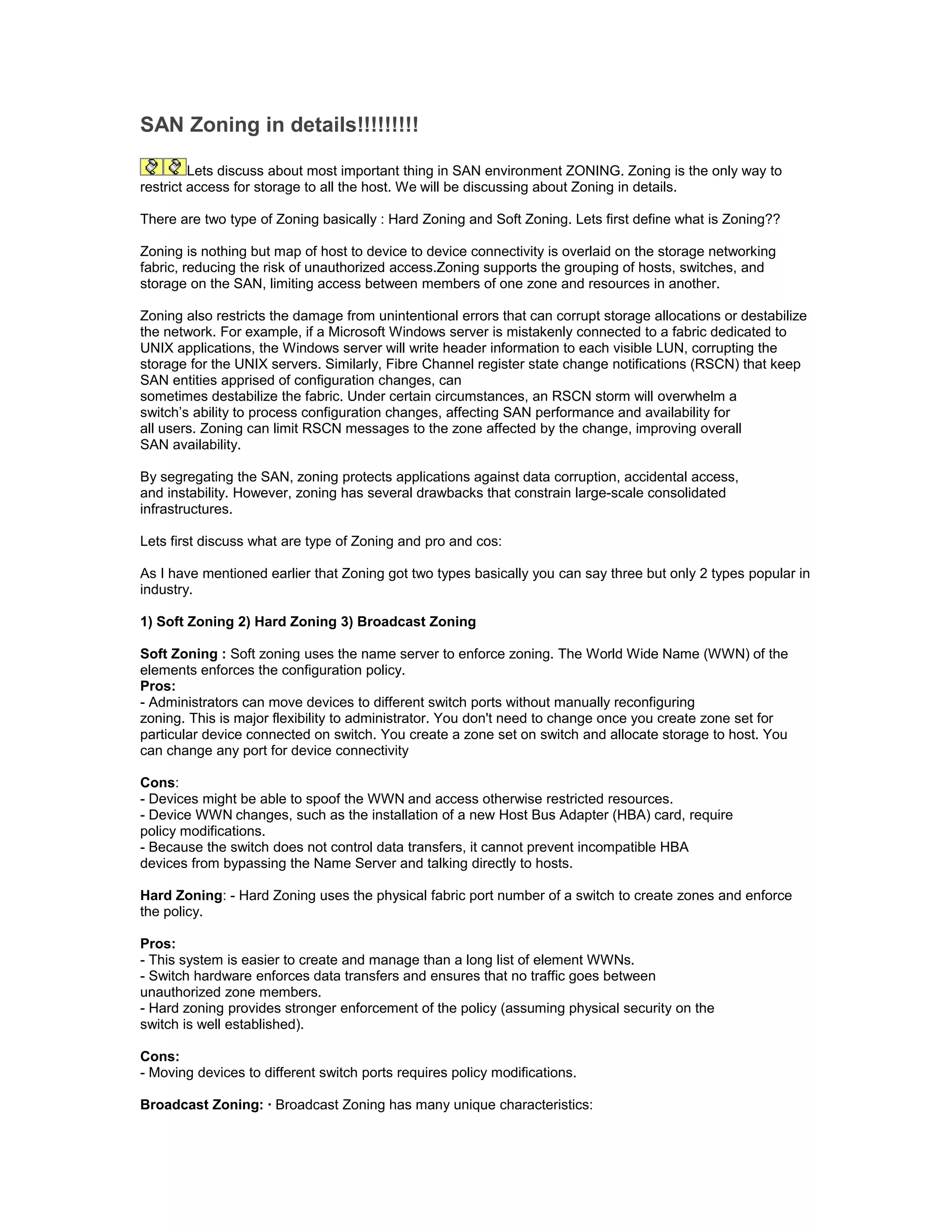 San zoning in details | DOC