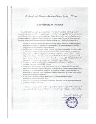 Saopštenje za javnost UBRIMAN | PDF