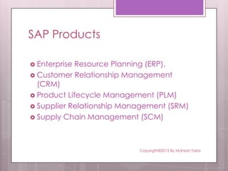 SAP-System Application & Products | PPT