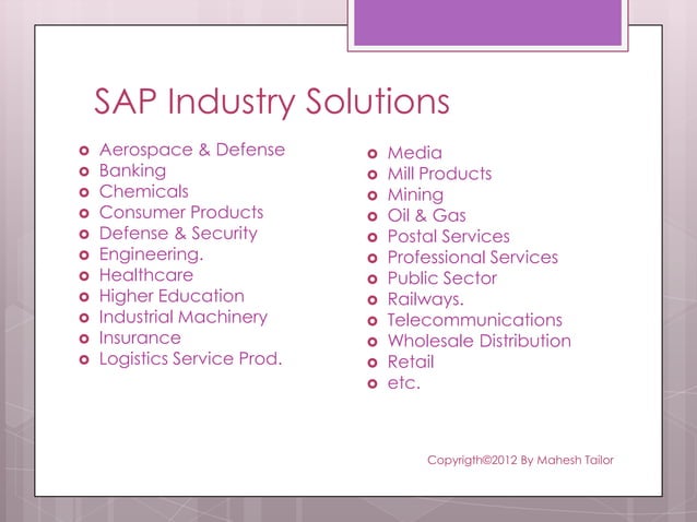 SAP-System Application & Products | PPT