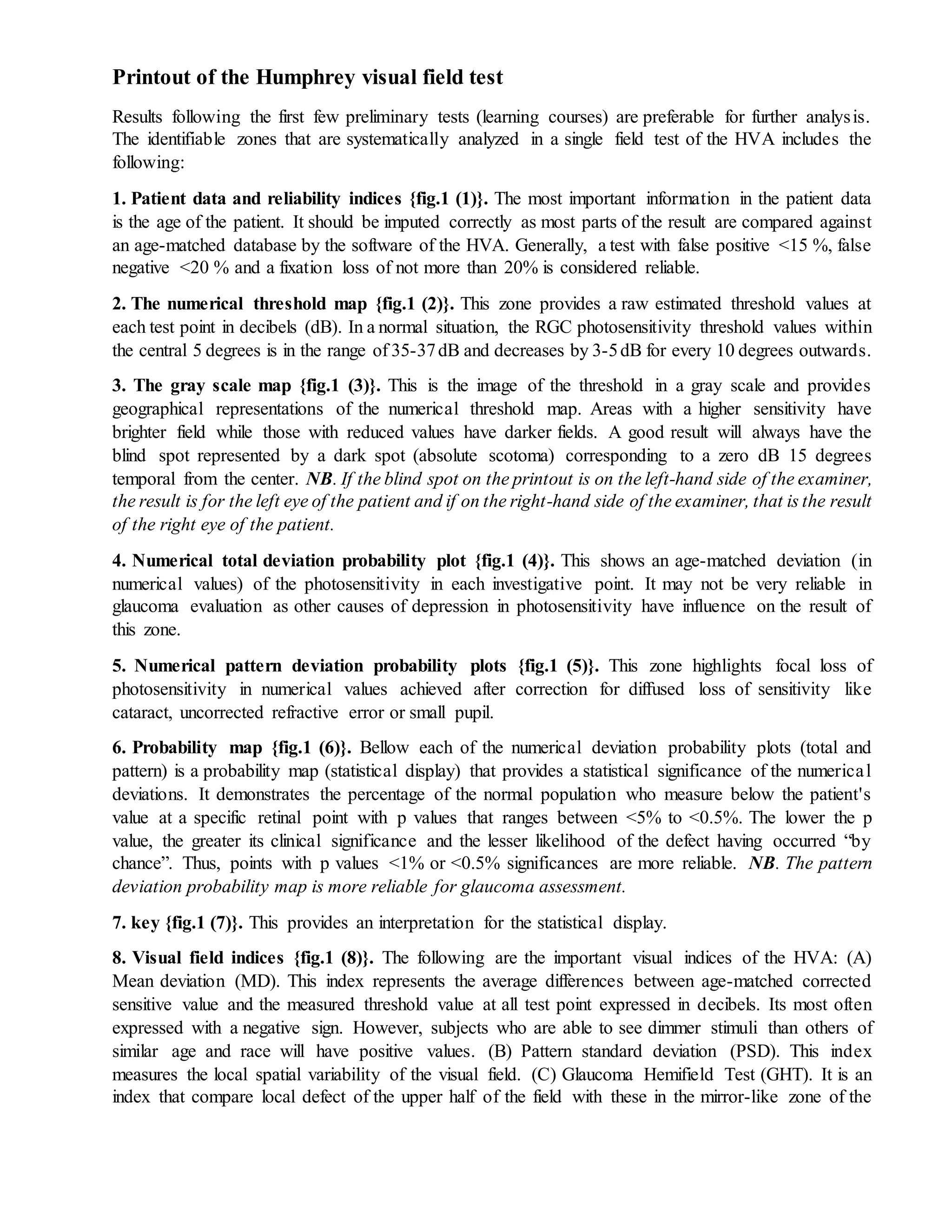 The standard Automated Perimetry and staging of Glaucoma | PDF