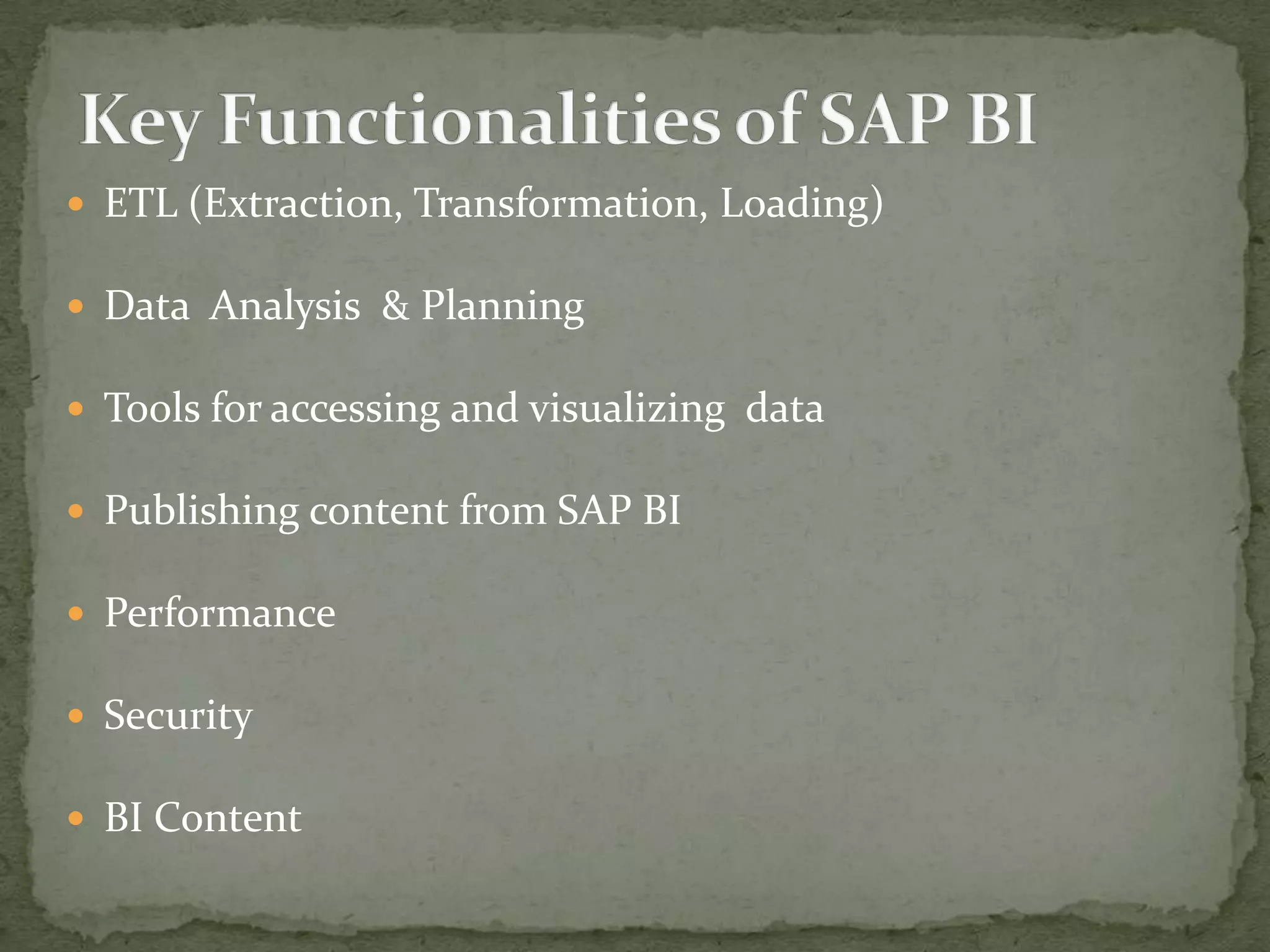 Sap Bw Introduction Pptx Databases Computer Software And