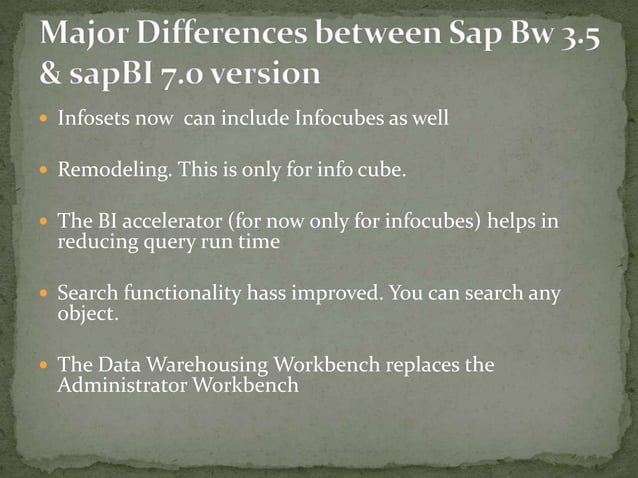 SAP BW Introduction. | PPTX | Databases | Computer Software and Applications