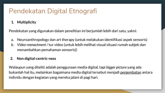 Sap 5 Digital Etnografi Kelompok 6 | PPT