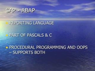 SAP ABAP - Needed Notes | PPT