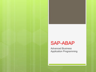 Sap abap | PPTX