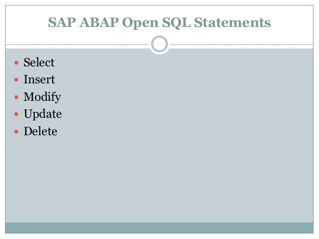 Update And Modify Statement In Sap Abap Programming Prioritypool