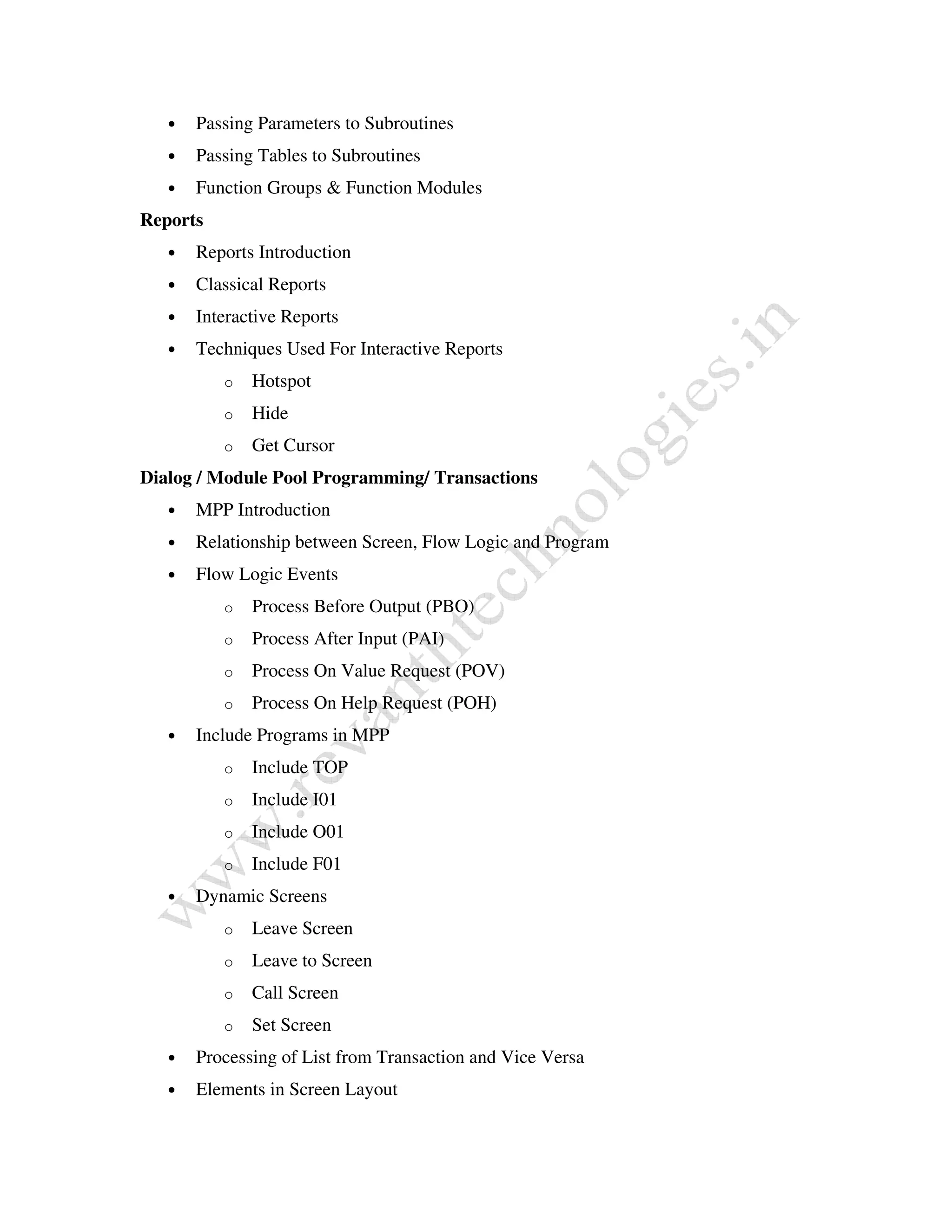 SAP ABAP Online Training | PDF | Databases | Computer Software and Applications