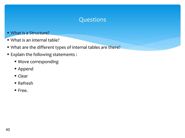 Sap abap-data structures and internal tables | PPTX | Databases | Computer Software and Applications