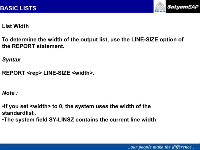 Sap Abap List Processingppt