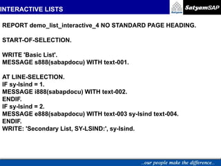 SAP-ABAP-List-Processing.ppt