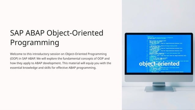 Sap Abap Object Oriented Programmingpptx
