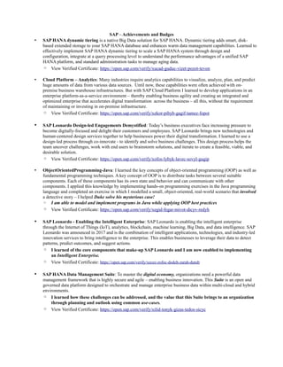 SAP - Achievements and Badges | PDF | Computer Software and ...