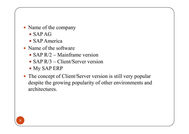 Sap an enterprise application | PPT | Free Download