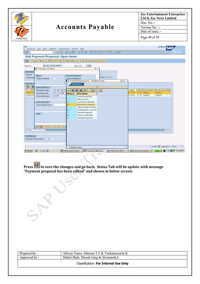 Sap ap-user-training-tutorial | PDF