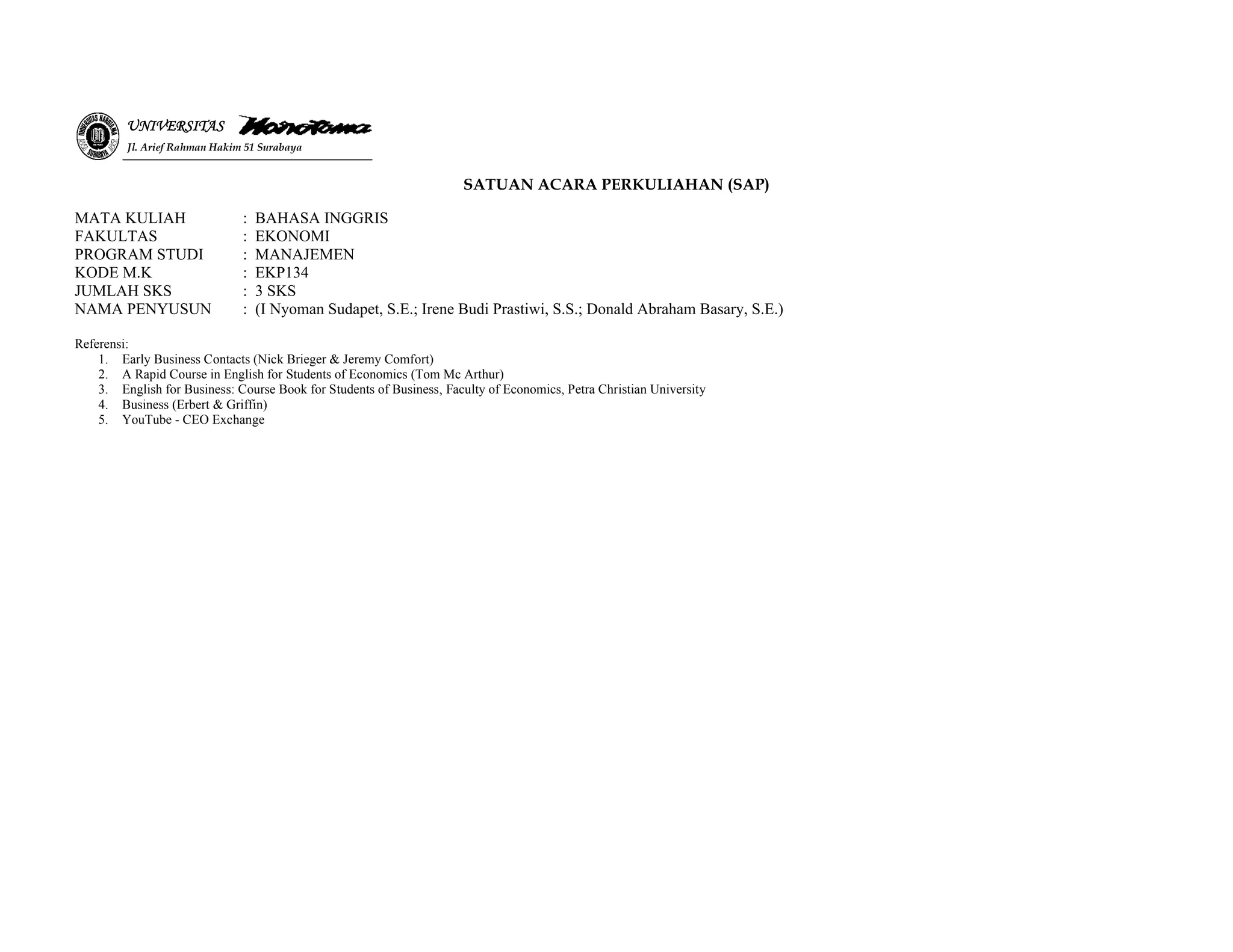 Sap b.-inggris-ekonomi | PDF
