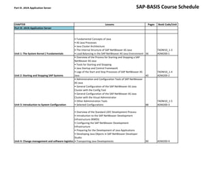 SAP BASIS Course Content | PDF