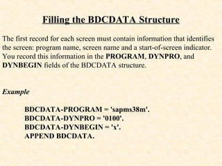 SAP-BDC know as Batch data conversion.ppt