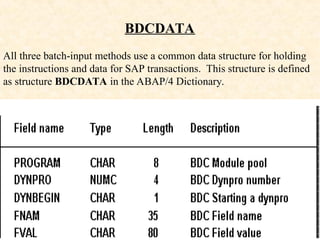 SAP-BDC know as Batch data conversion.ppt
