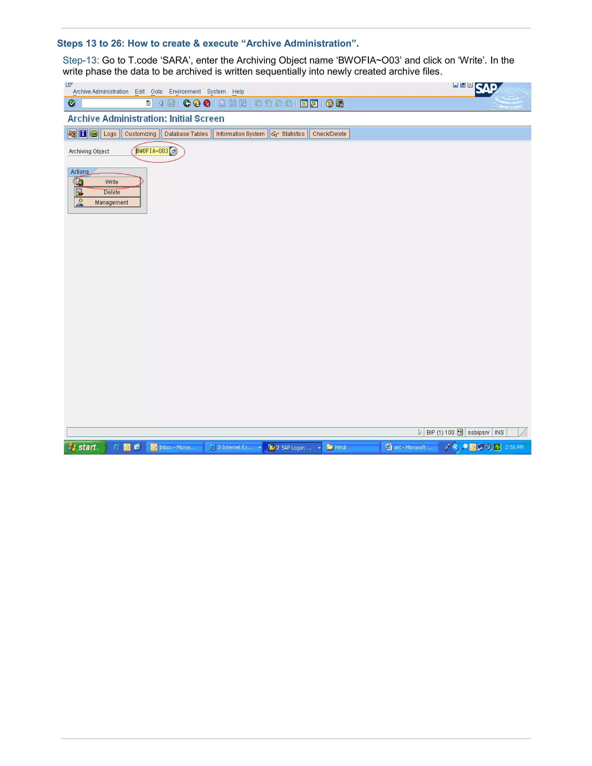 Sap bi step by step procedure for data archiving by adk and reloading archived data | PDF
