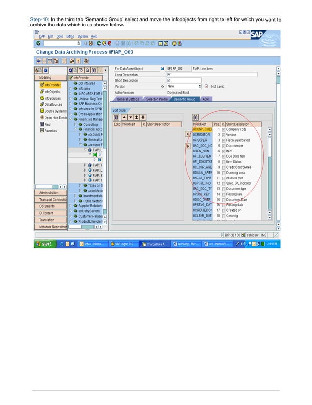 Sap bi step by step procedure for data archiving by adk and reloading archived data | PDF