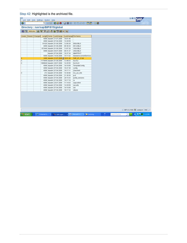 Sap bi step by step procedure for data archiving by adk and reloading archived data | PDF