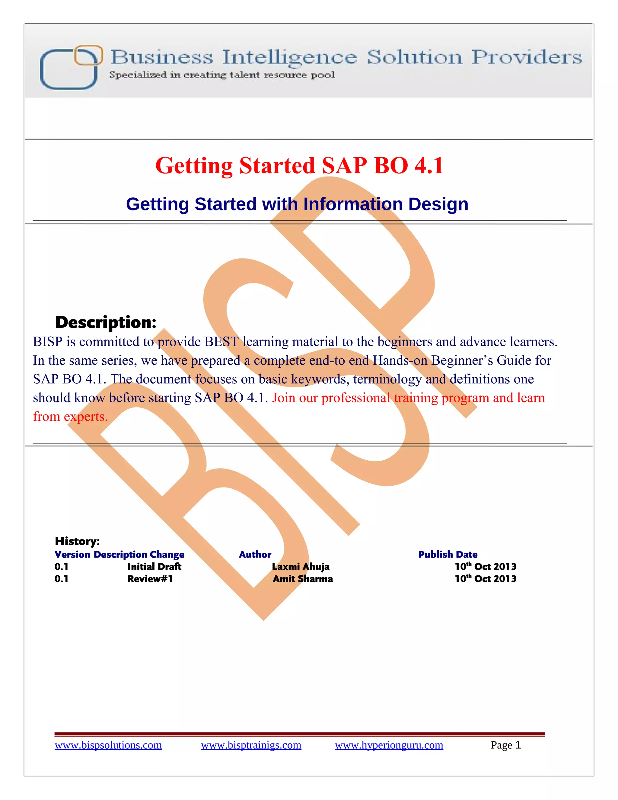 Sap bo-universe-design-beginner-s-guide-part-i | PDF